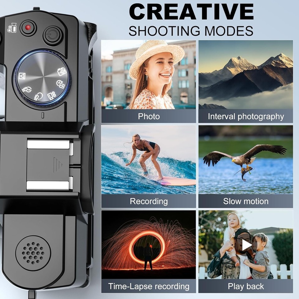 5K Digital Cameras 48MP 60FPS Video Camera Vlogging WiFi App Control ...