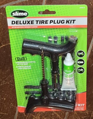 Slime 11pc Kit Deluxe Tire Plug Kit w/Pistol Style Grip - Model #2040-A ...