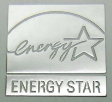Energy Star Metallic Chrome Effect Sticker Logo Aufkleber 18x18mm 581 ...