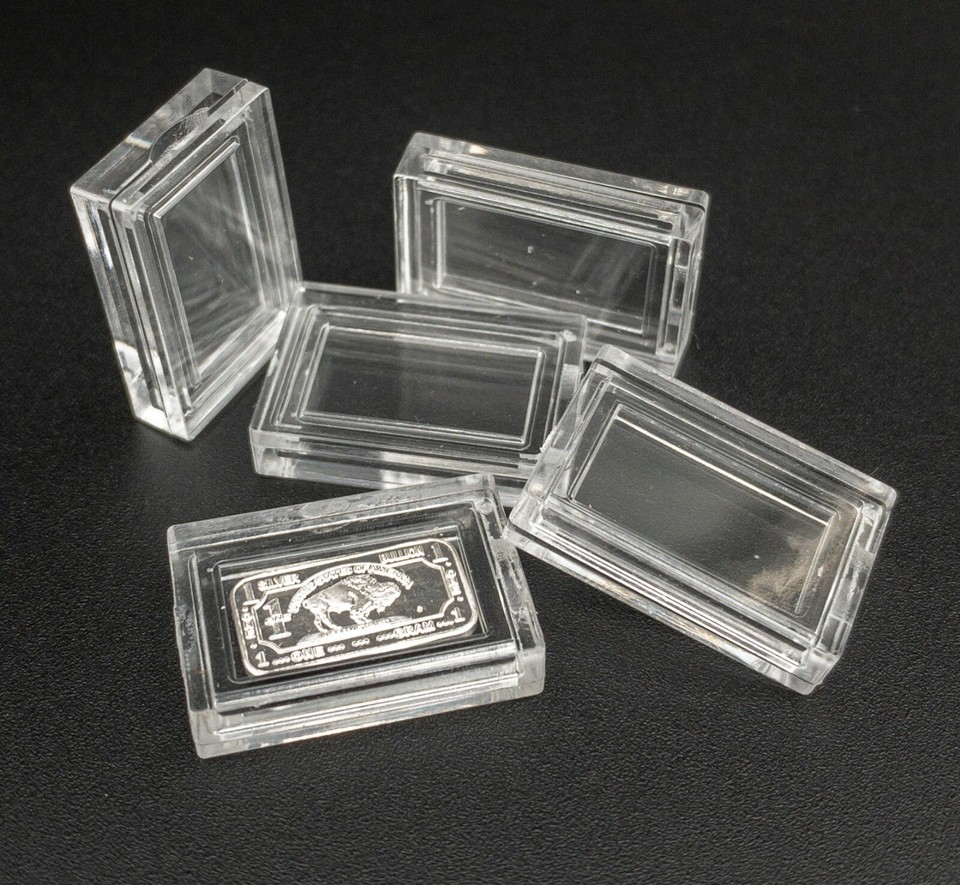 100 x 1 Gram Fine Silver Bullion Gold Platinum Bar bullion capsule ...