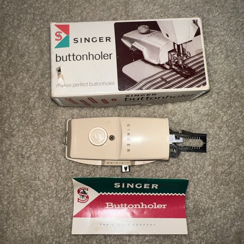 Vintage Singer Buttonholer 489510 w/8 Black Templates including Eyelet ...