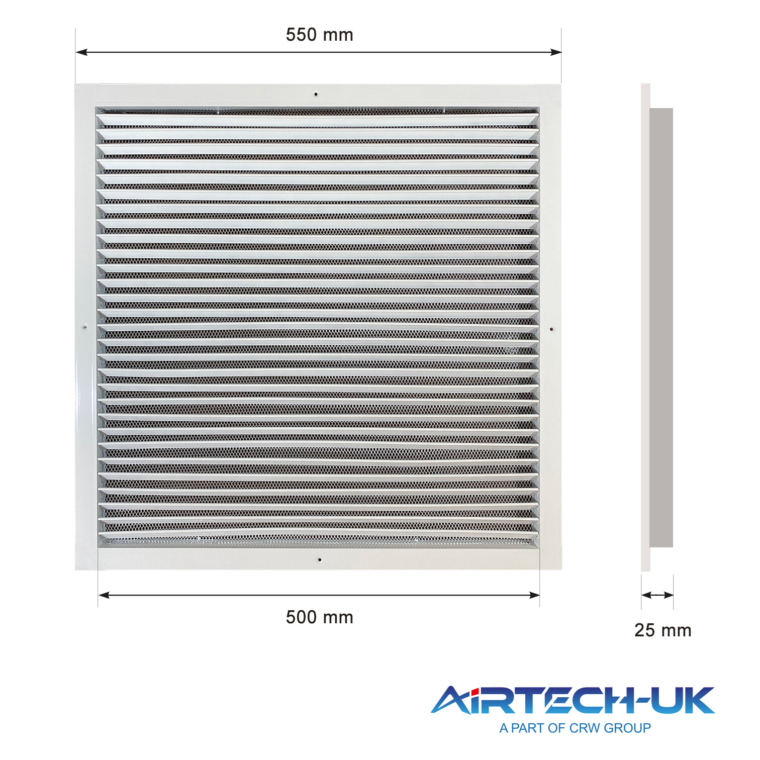 Fixed Louvre Grill Aluminum Extractor Fan Ventilation Wall Grill White ...