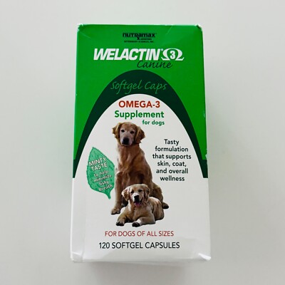 New Nutramax Welactin Omega 3 Supplement For Dog Soft Gel 120 Qty Exp ...