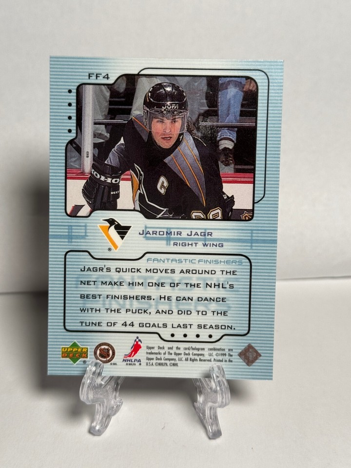JAROMIR JAGR 1999-00 Upper Deck Fantastic Finishers Insert Card #FF4 ...