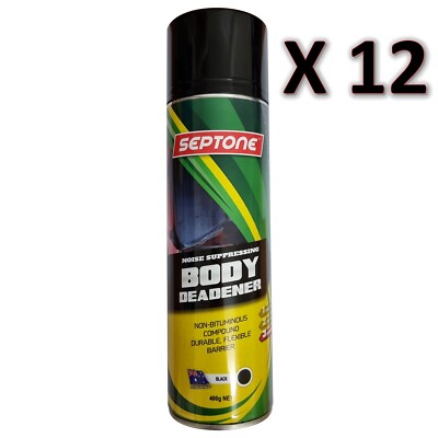 12 x Septone Body Deadener Textured Black 400g Underbody Sound ...