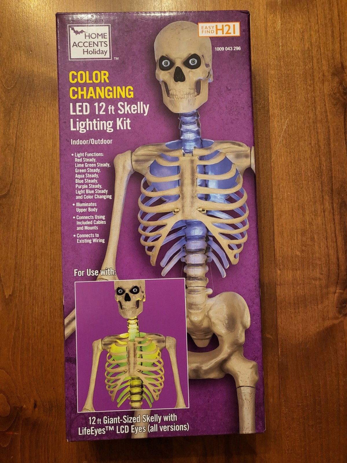 NEW 12 ft. Skelly Skeleton Halloween LED Color Changing Lighting Kit ...