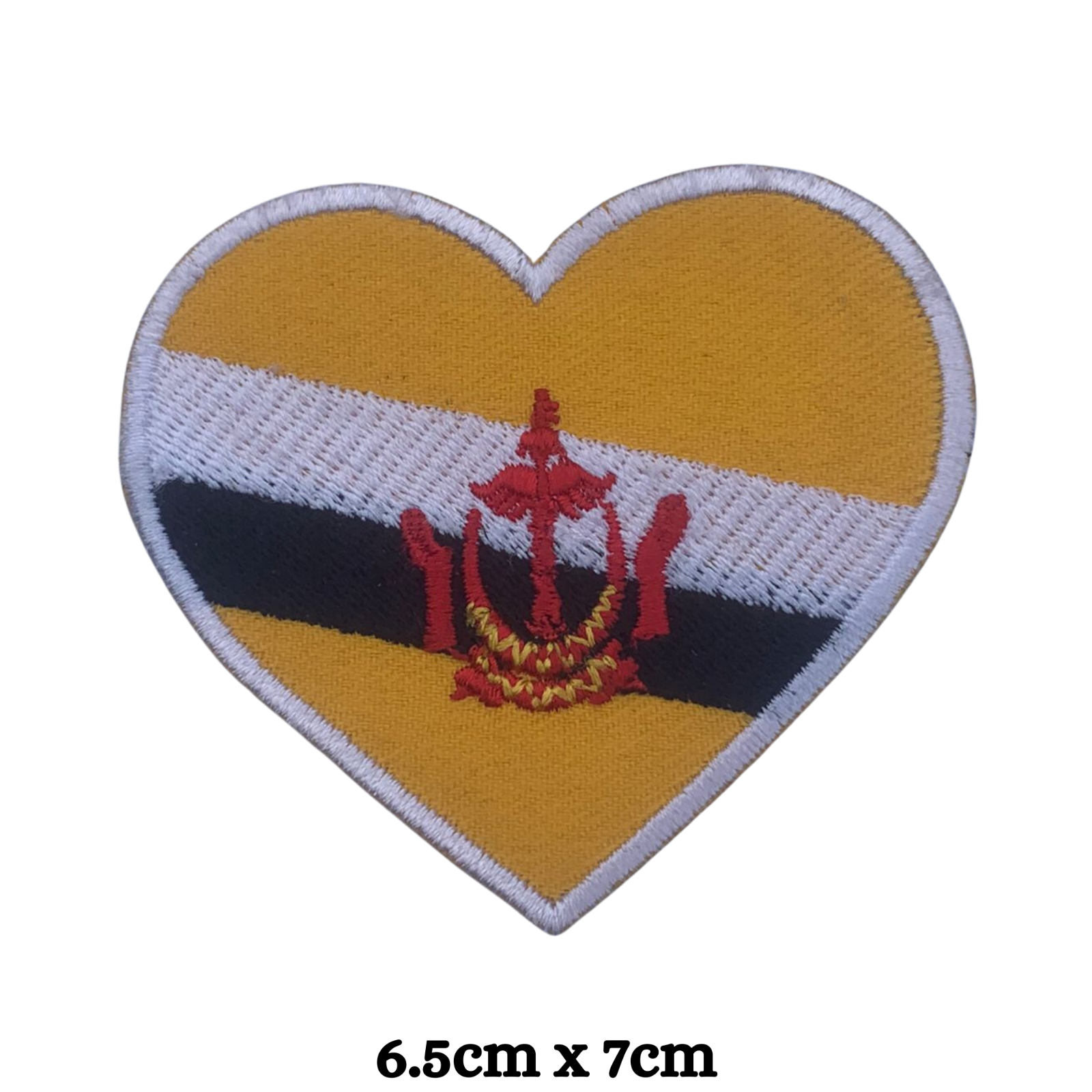 Brunei Darussalam Iron On Heart flag Embroidered Patch | Patch With Heart Flag | eBay