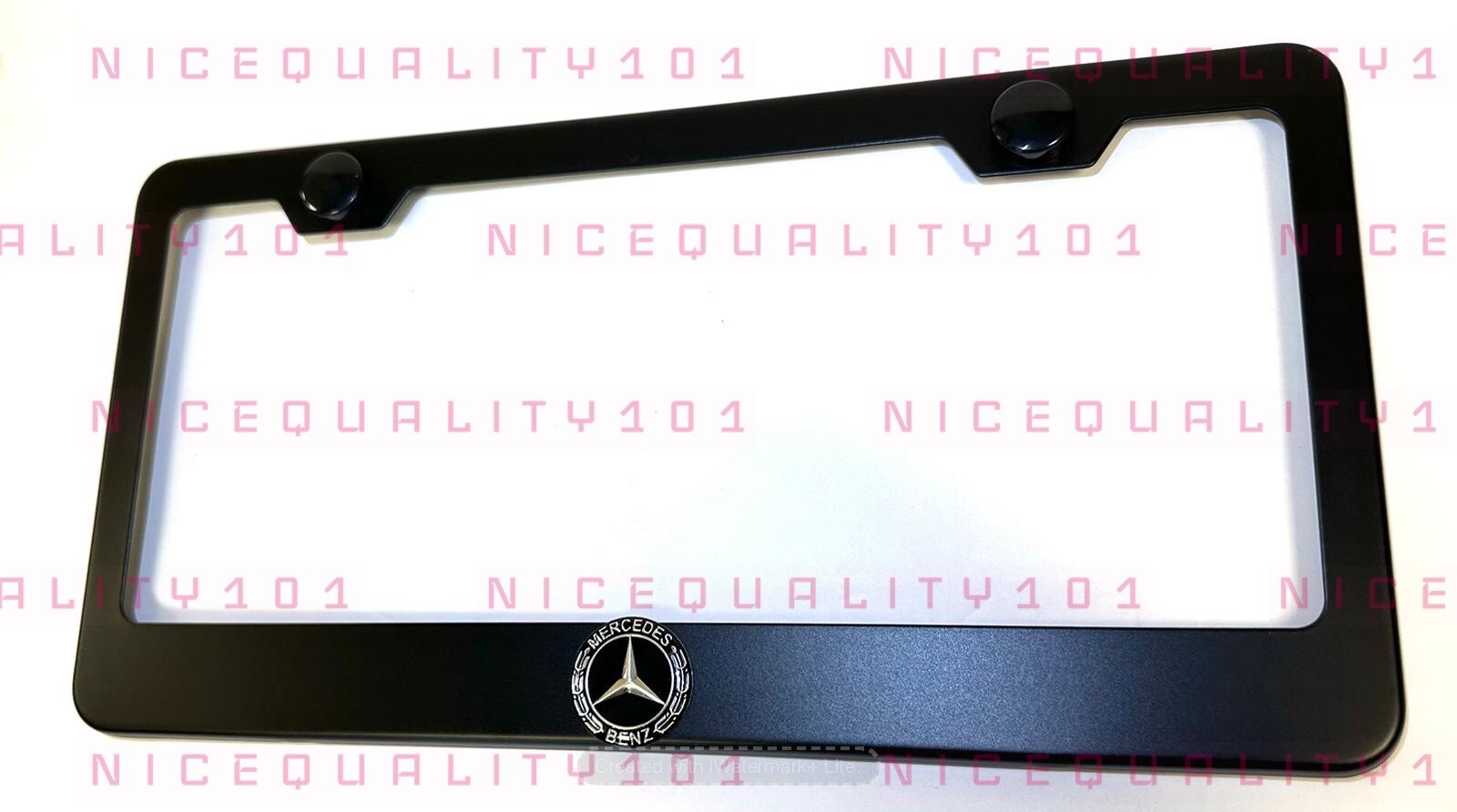 3D Mercedes Benz AMG Stainless Steel Black Finished License Plate Frame ...