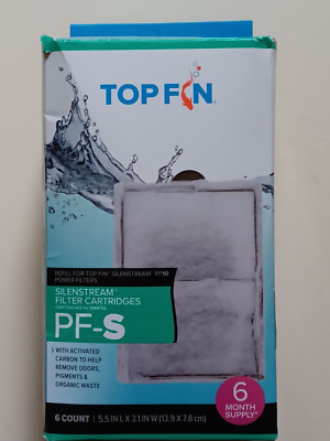 Top Fin PF-S fish tank filter 6 pack silenstream filter cartridges, 6 ...