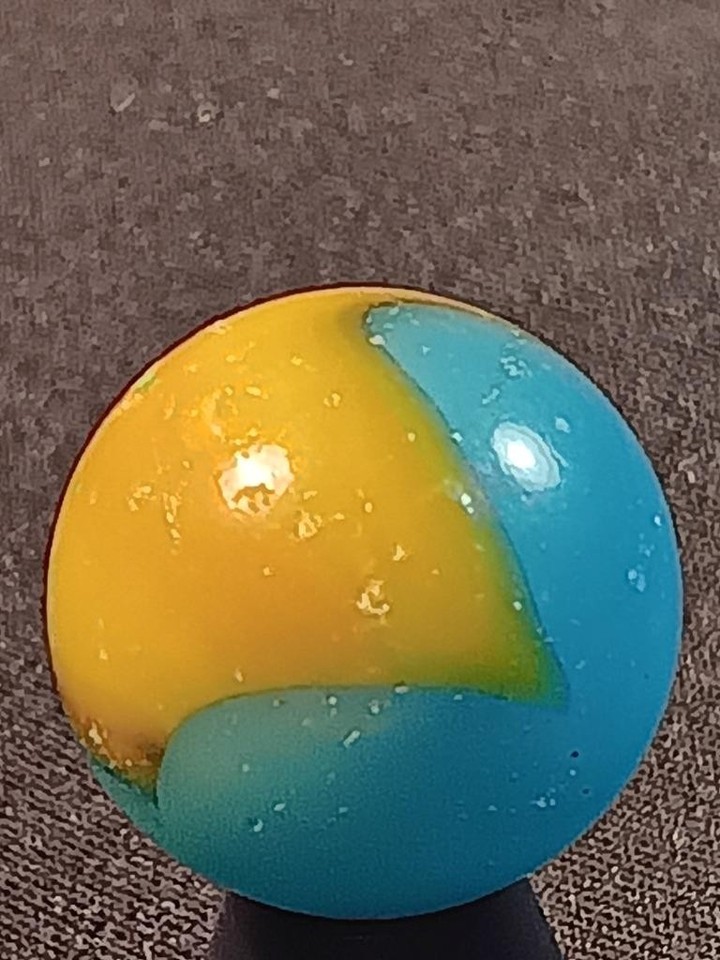 5/8" Peltier Peerless Patch Canary Yellow Deep Sky-Blue Marble A551 | eBay