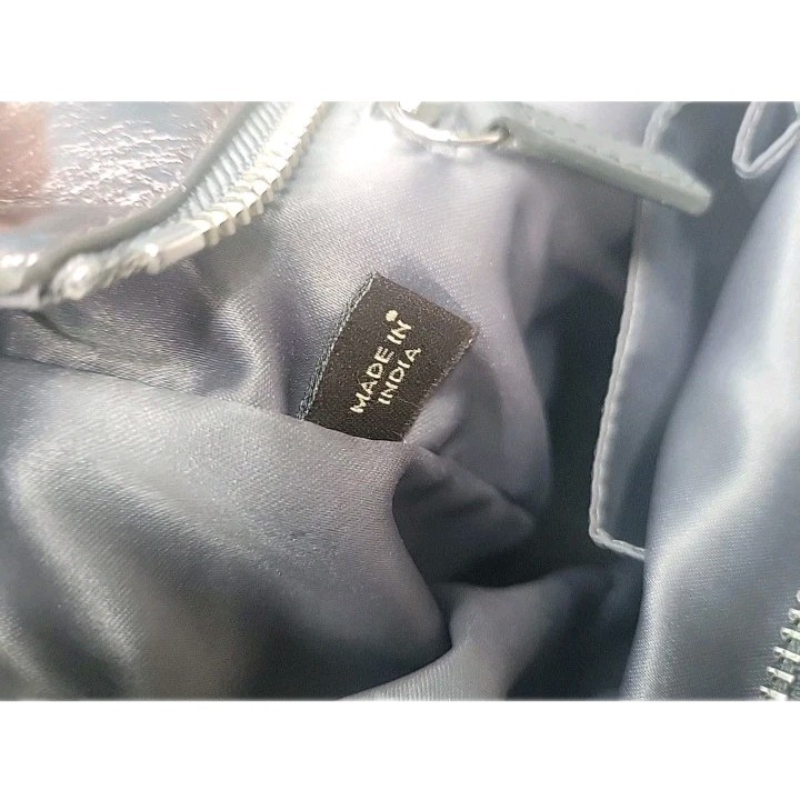 Coach Gallery Tote F17721 Metallic Silver Leather Shoulder Bag Medium ...