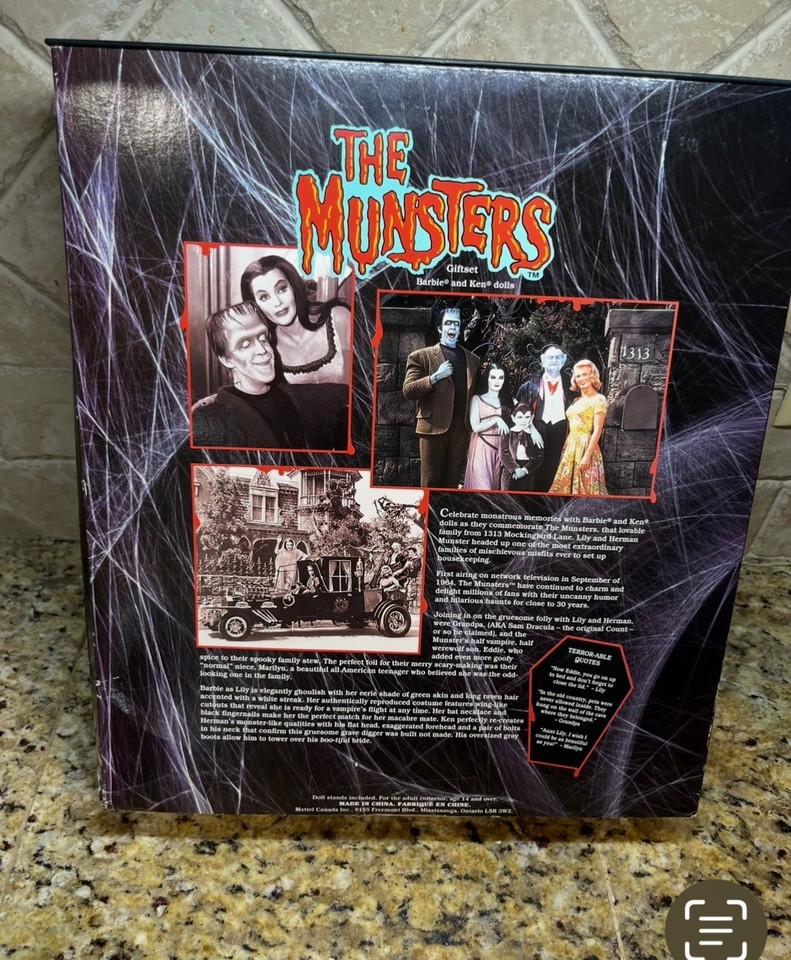 The Munsters Gift Set Collector Edition Barbie Collectible Seems NIB ...