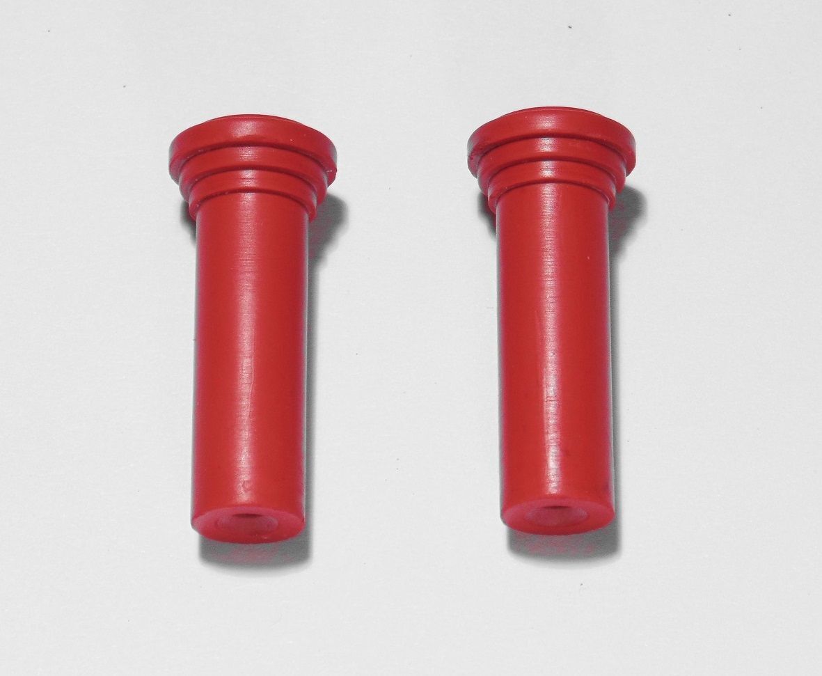 Pair Of 2 Pull Up Push Down Door Lock Rod Knobs Red | eBay