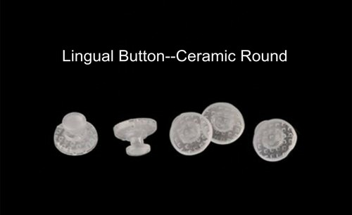 50Pcs Dental Lingual Buttons Ceramic Mesh Adhesive Clear Aligner ...