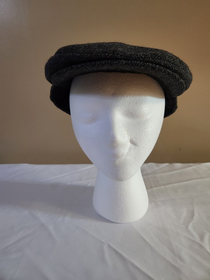 Hats Of Ireland Castlebar 100% Wool Tweed Hat Newsboy Flat Cabbie Large ...