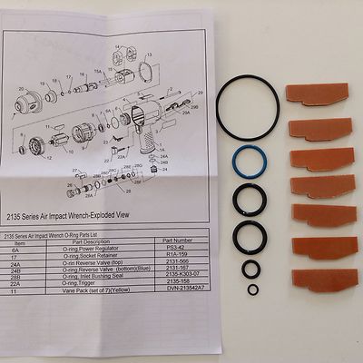 Ingersoll Rand Vane and O-Ring Kit for IR2135, IR2131 Impact Wrenches ...