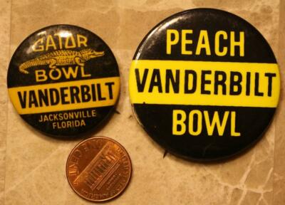 1960-70s Era Vanderbilt University Commodores 2 Pin set Gator & Peach ...