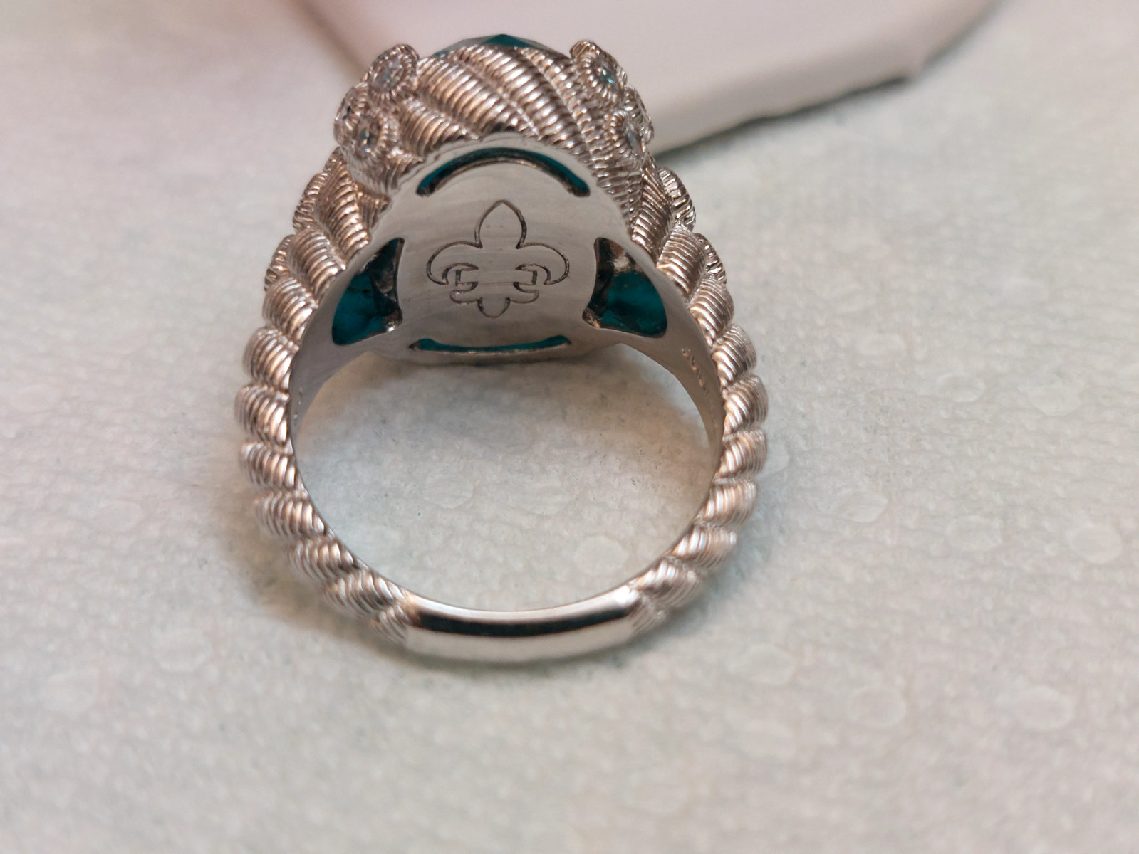 JUDITH RIPKA SILVER 925 TURQUOISE QUARTZ DOUBLET CZ … - Gem