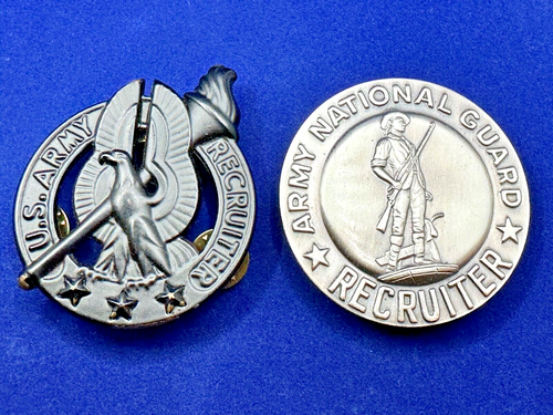 Modern US Army Recruiter Badge & Army National Guard Recruiter Badge ...