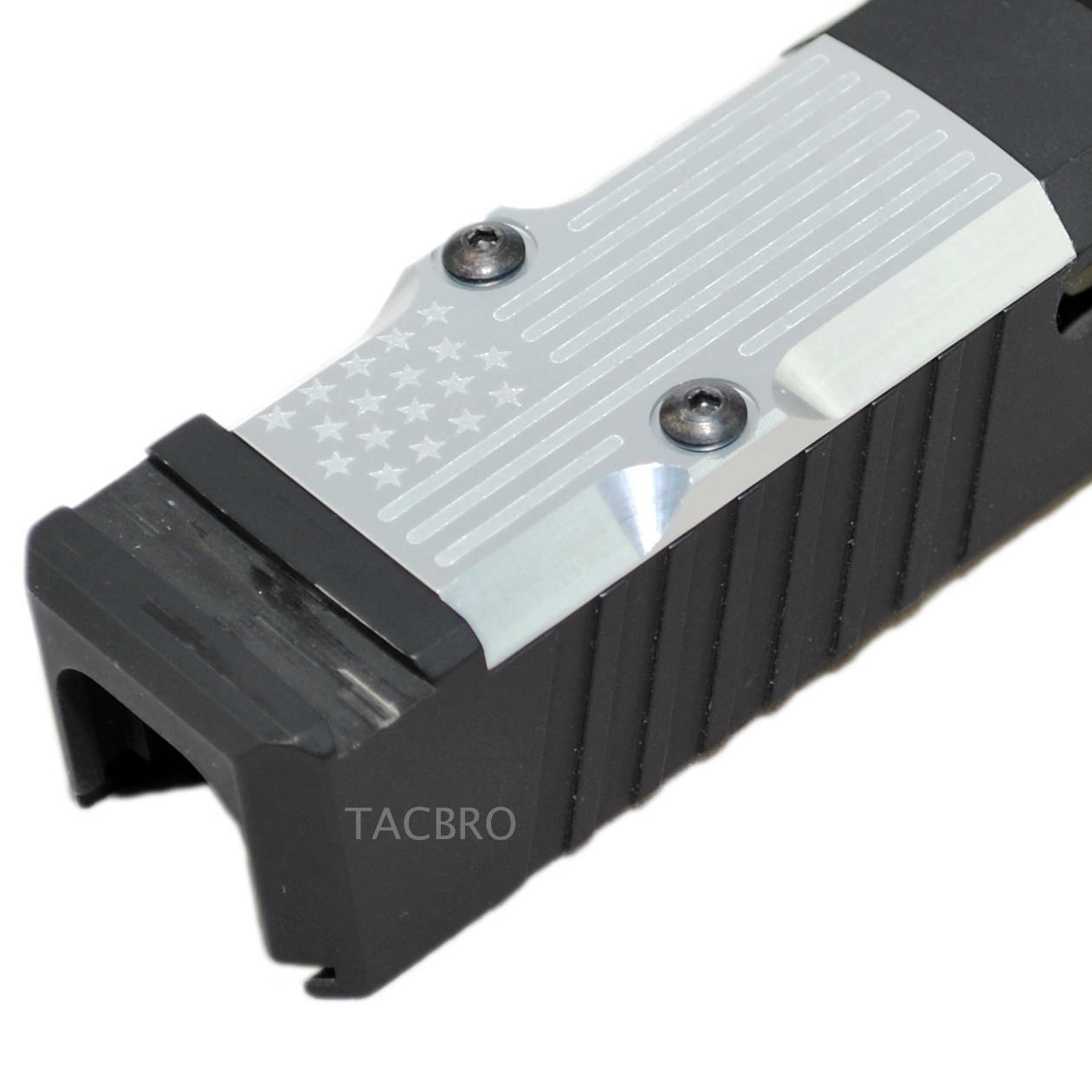 Silver Laser StarFlag Aluminum RMR Cover Plate Fits G17 19 26 RMR Cut ...