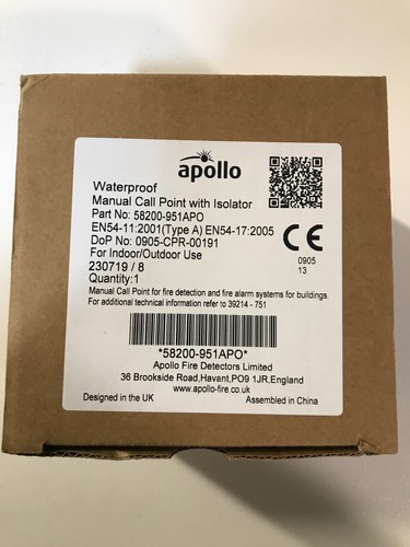 Apollo Waterproof Addressable Manual Call Point – 58200-951APO | eBay