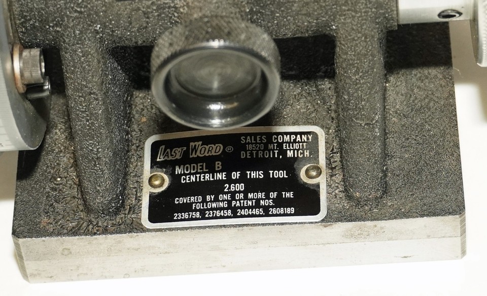 Last Word Radius Dresser Model B 2.600 Center Line Grinding Wheel | eBay