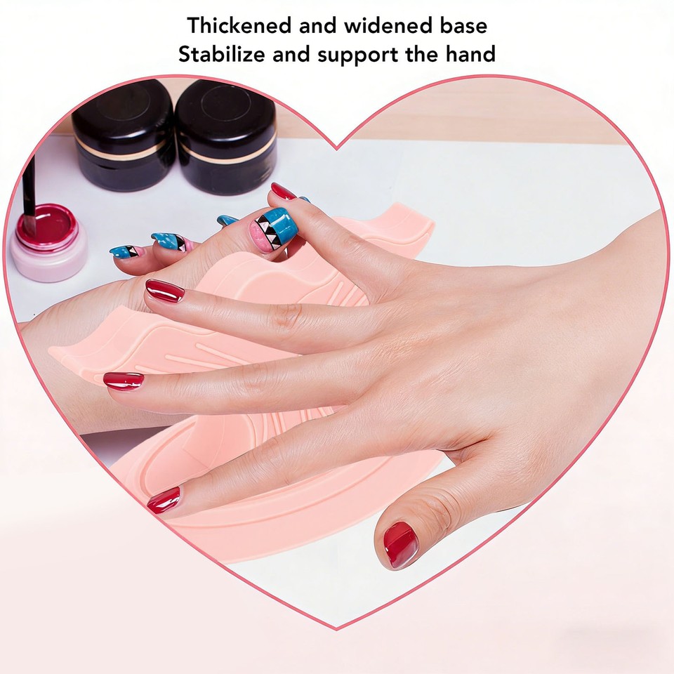 Pink Silicone Nail Art Finger Rest With Suction Cup Base Whale Tail ...