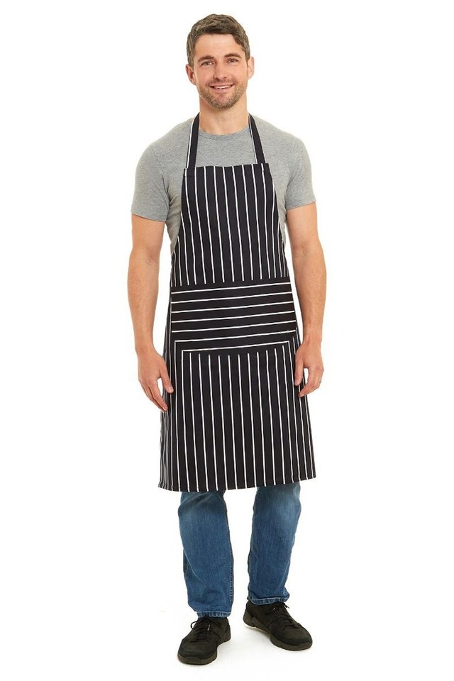 Stripe Butcher Aprons for Women and Men with Pocket Kitchen Cooking ...