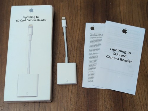 APPLE Lightning to SD Card Camera Reader Adapter MD822ZM/A NEW OPEN BOX | eBay