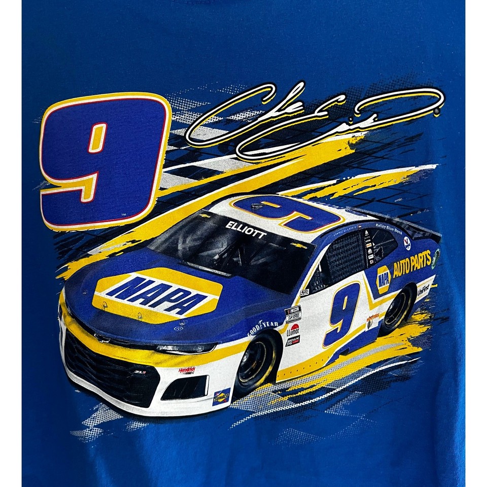 Chase Elliott 9 NASCAR Napa Hedrick Motorsports Blue Men’s Big Tall ...