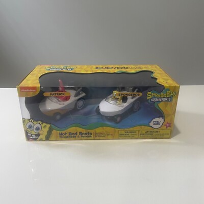 Nickelodeon SpongeBob Hot Rod Boats Pull-Back SpongeBob & Patrick – New ...