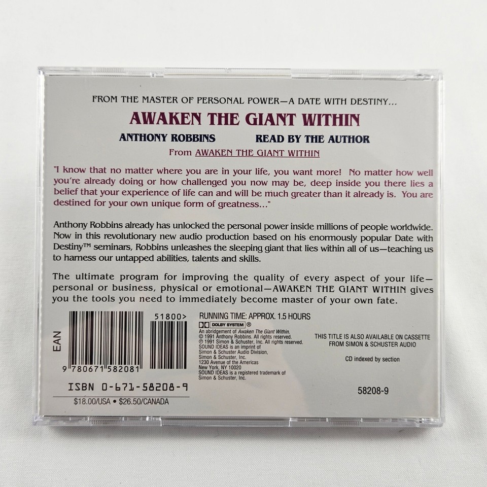Anthony Robbins - Awaken The Giant Within CD 2-Disc Set NEW CASE (B50 ...