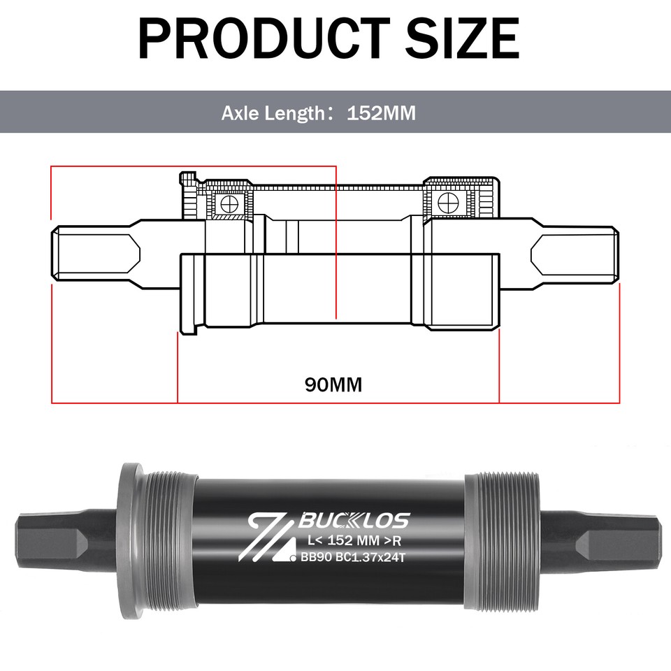 Bike Square Taper JIS Bottom Bracket Sealed Bearing For Shimano BSA 68 ...