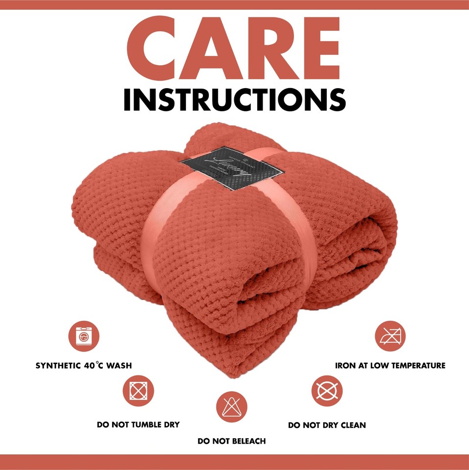 Luxury Popcorn Throws Double & King Size Cuddly Cosy Warm Blanket For ...