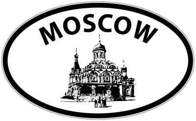 Moscow Russia Oval Car Bumper Window Sticker Decal 6"X4" | eBay