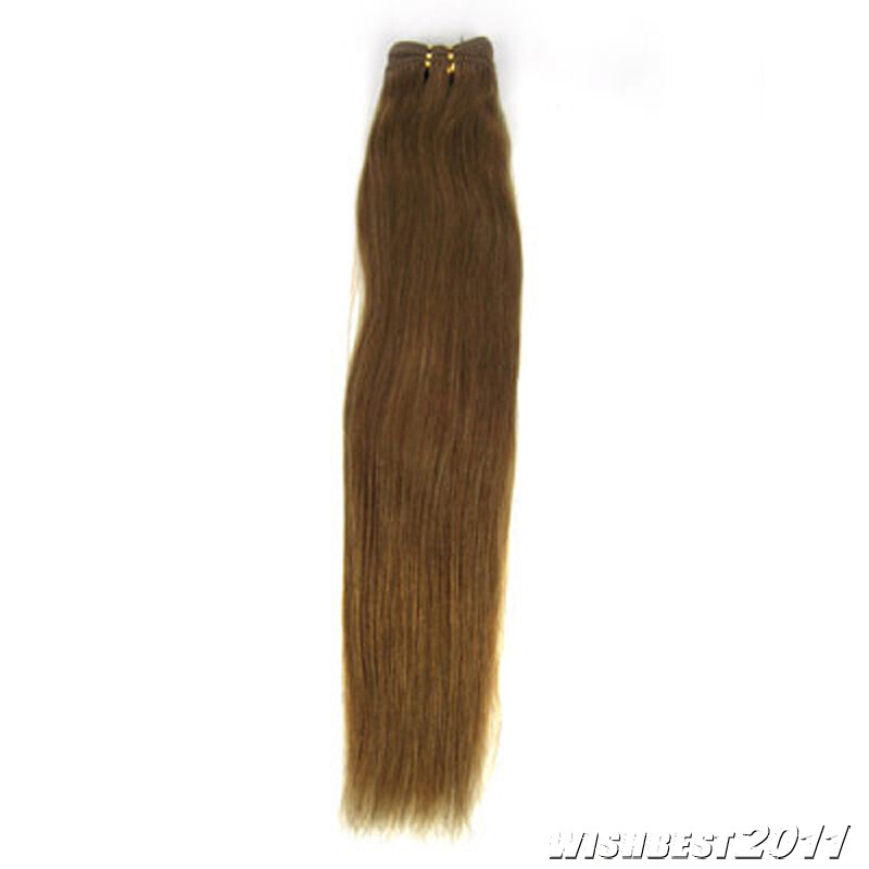 Full Head Double Weft Sew in Weft Hair Extensions Weave Real Human Hair ...