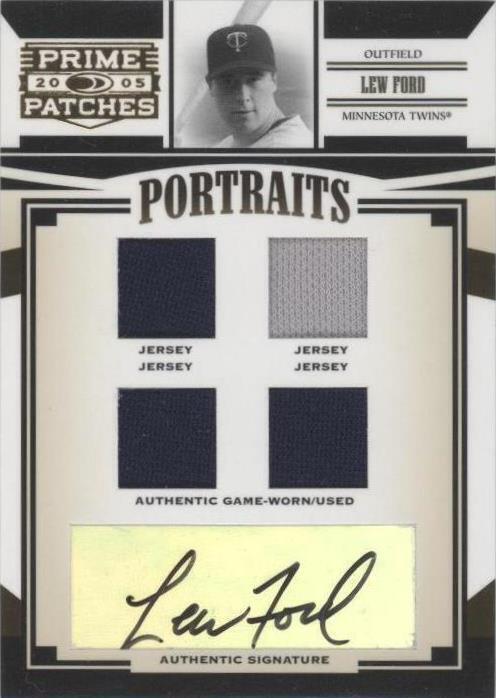 2005 Donruss Prime Patches - Portraits Lew Ford #P-71 Quad Swatch ...