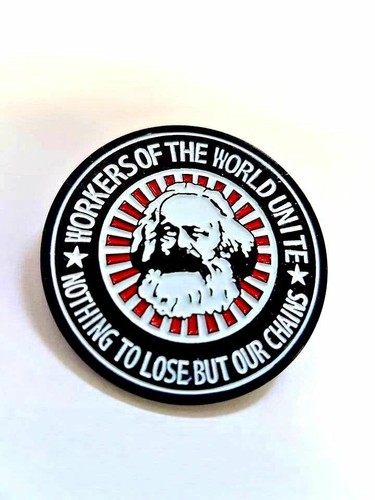 Karl Marx Enamel Pin Badge - Workers Of The World Marxist Socialist ...
