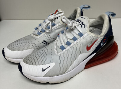 Nike Air Max 270 White Blue Red Men's Shoes Sneakers Size 8 | eBay