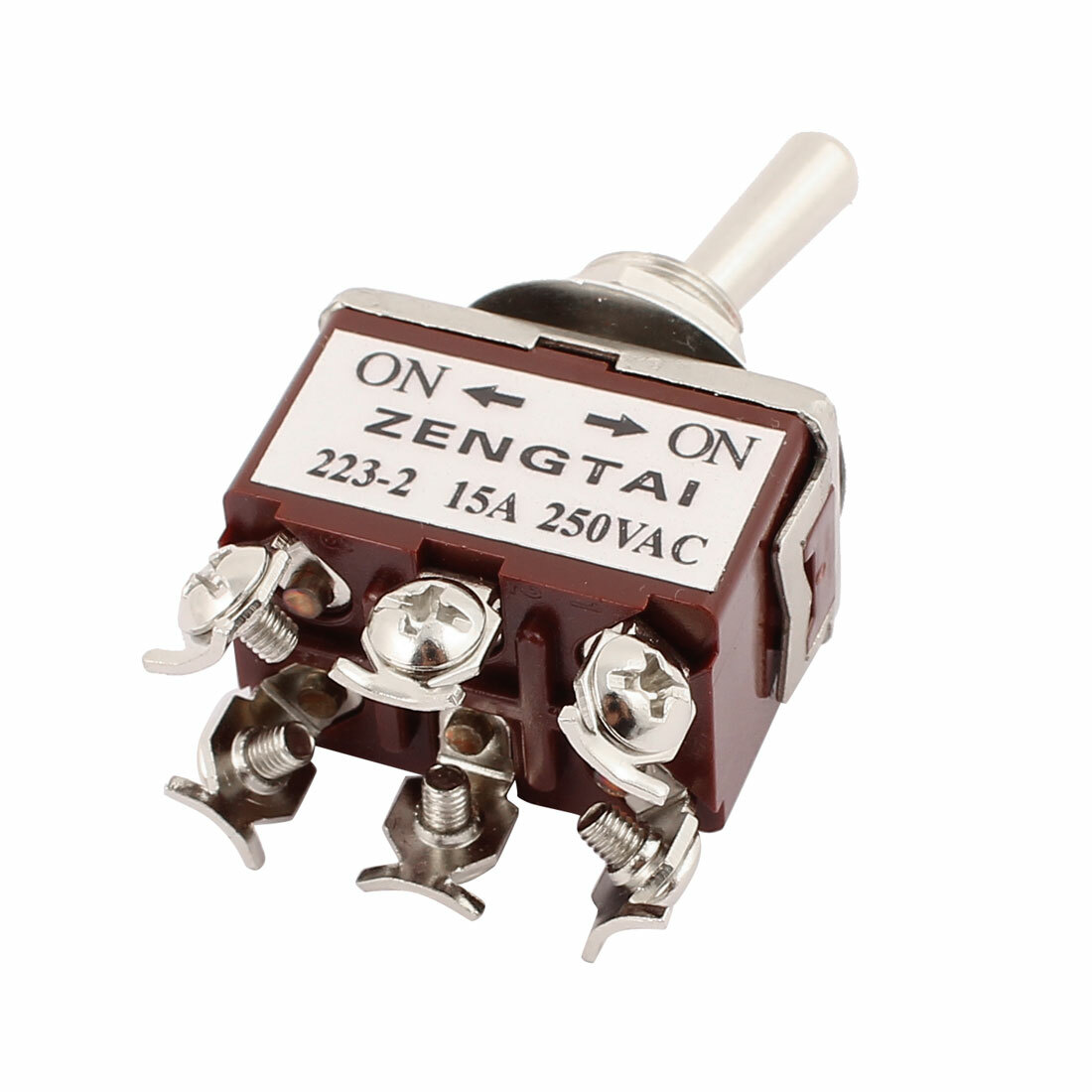 5 Pcs AC 250V 15A 6 Terminal ON-ON 2 Position DPDT Latch Toggle Switch ...