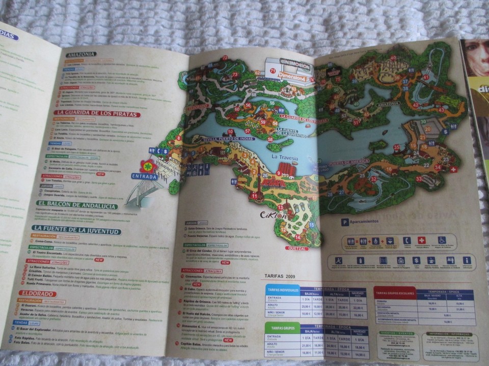 Isla Magica Seville Spain 2009 & 2011 Guide Map/Leaflet Amusement/Theme ...