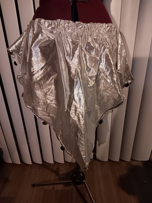 Belly Dance Unique Over Skirt Tissue Lame' 44" Hip 22" L Rave Boho ...