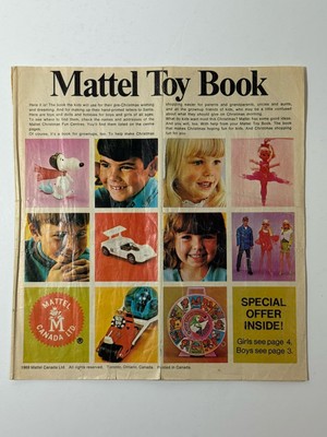 Vintage 1969 Mattel Toy Book Catalogue Mattel Canada Newspaper Insert ...