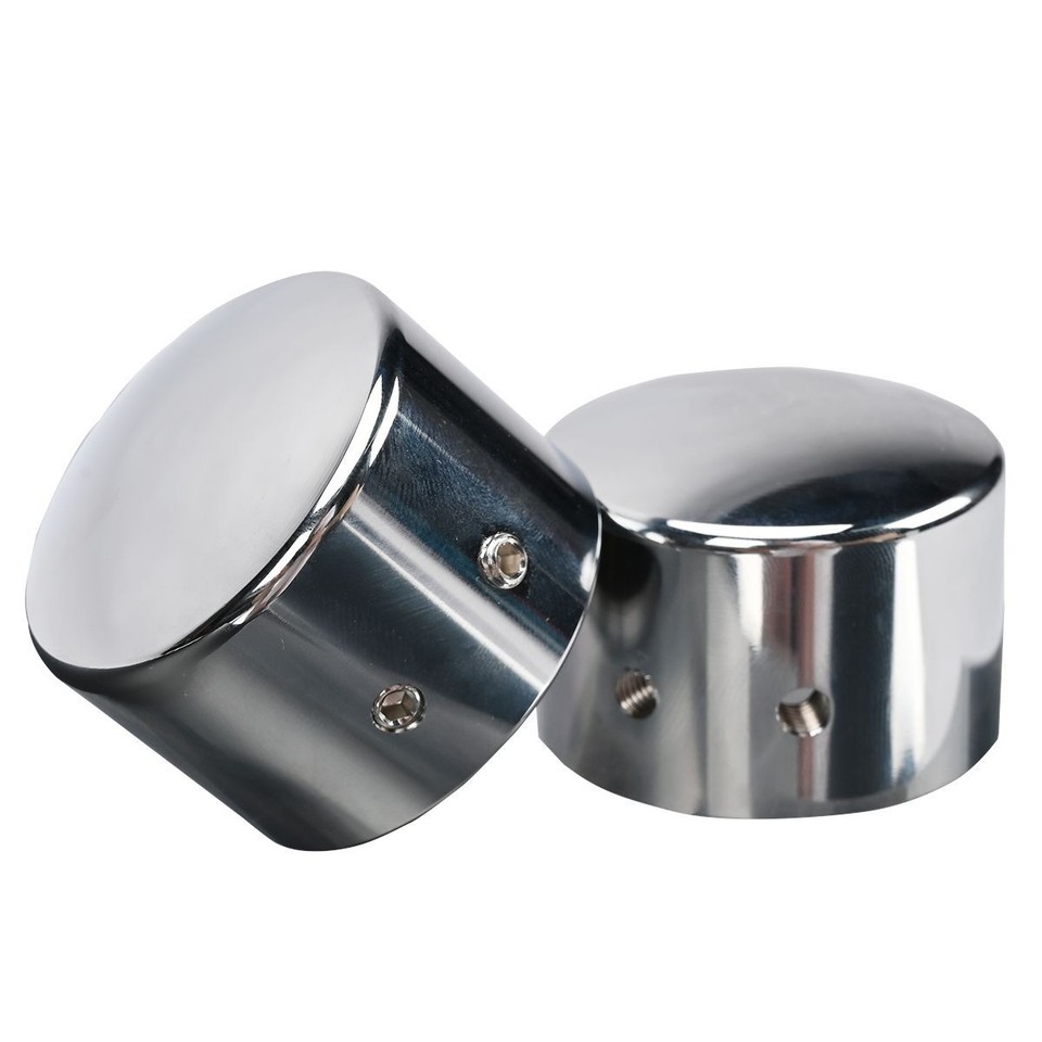 Pair Chrome Front Axle Nut Cover Cap For Harley CVO Road Glide Dyna ...