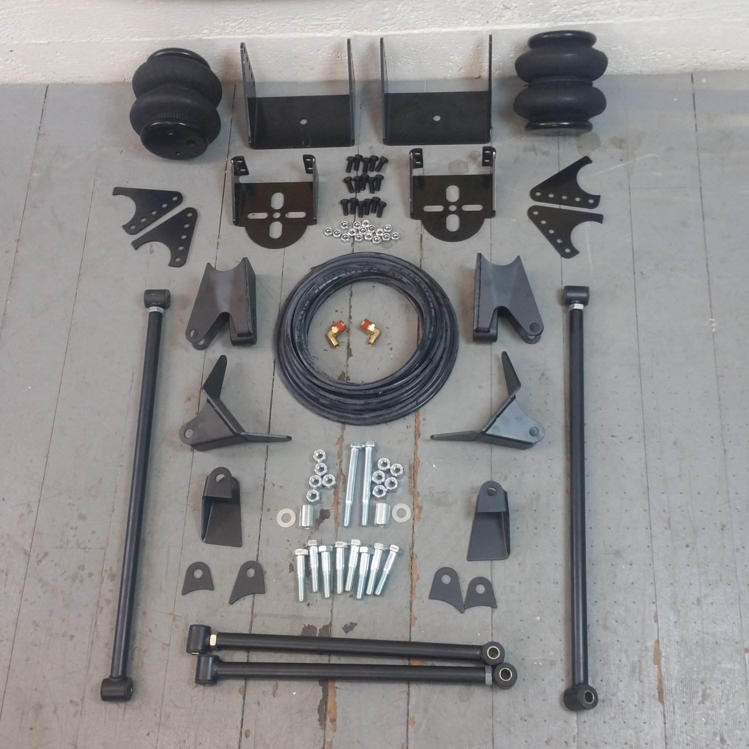 Universal Triangulated 4-Link Rear Air Ride Bracket Suspension Kit ...
