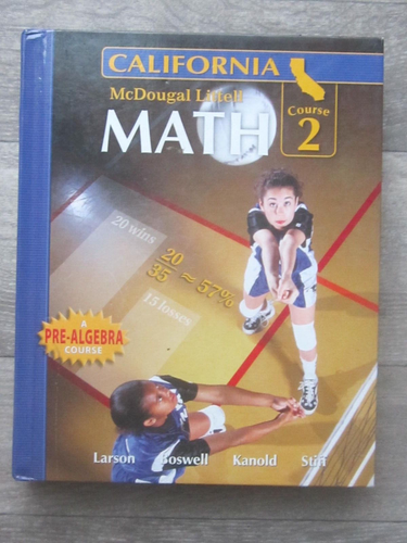 McDougal Littell Middle School Math California Math Course 2 H/B 2008 ...