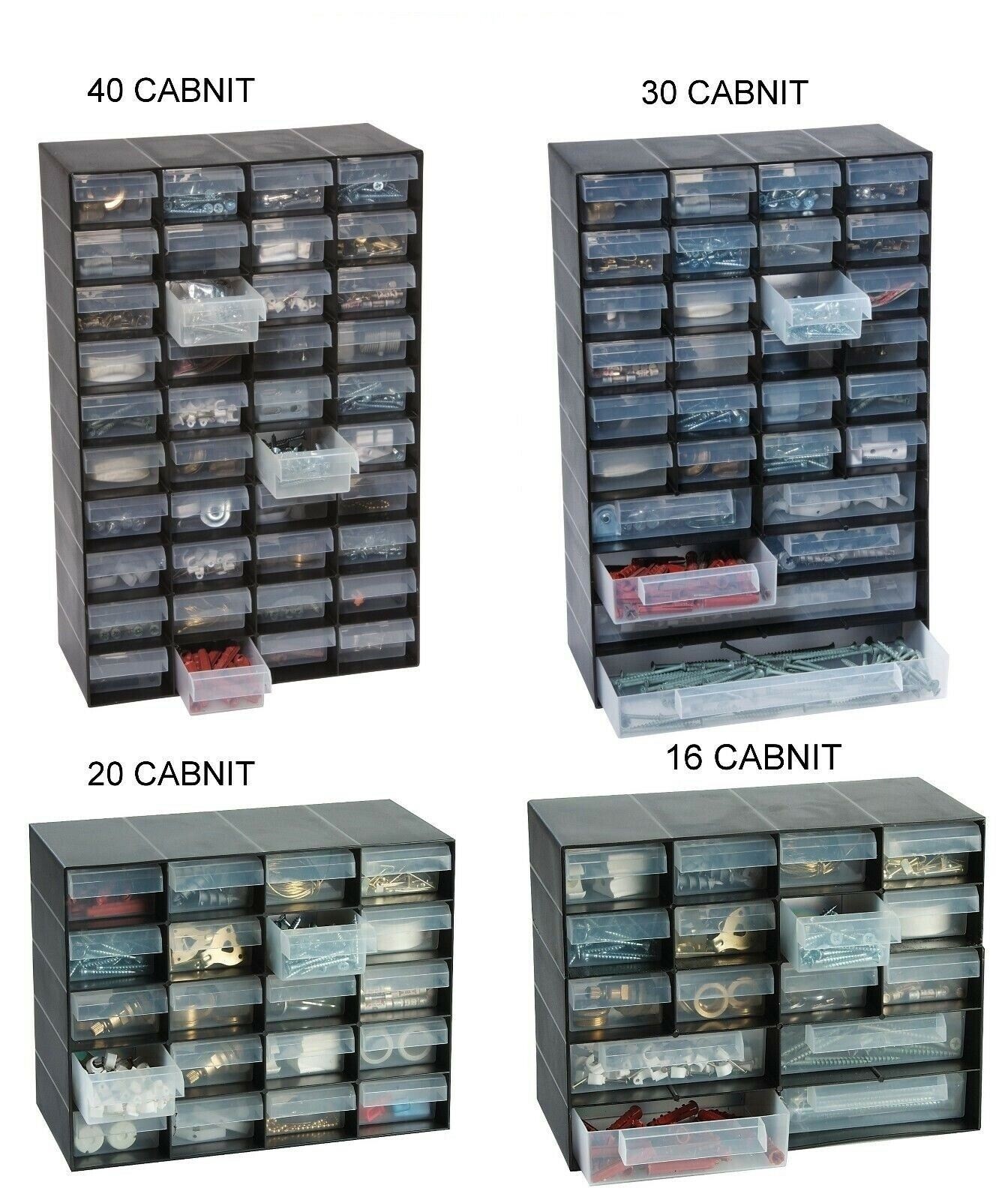 MULTI DRAWER STORAGE CABINET HOME GARAGE NAIL SCREW CRAFT BITS ...
