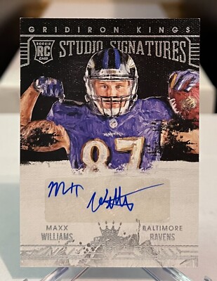 Maxx Williams 2015 Panini Gridiron Kings Studio Signatures Rookie RC ...