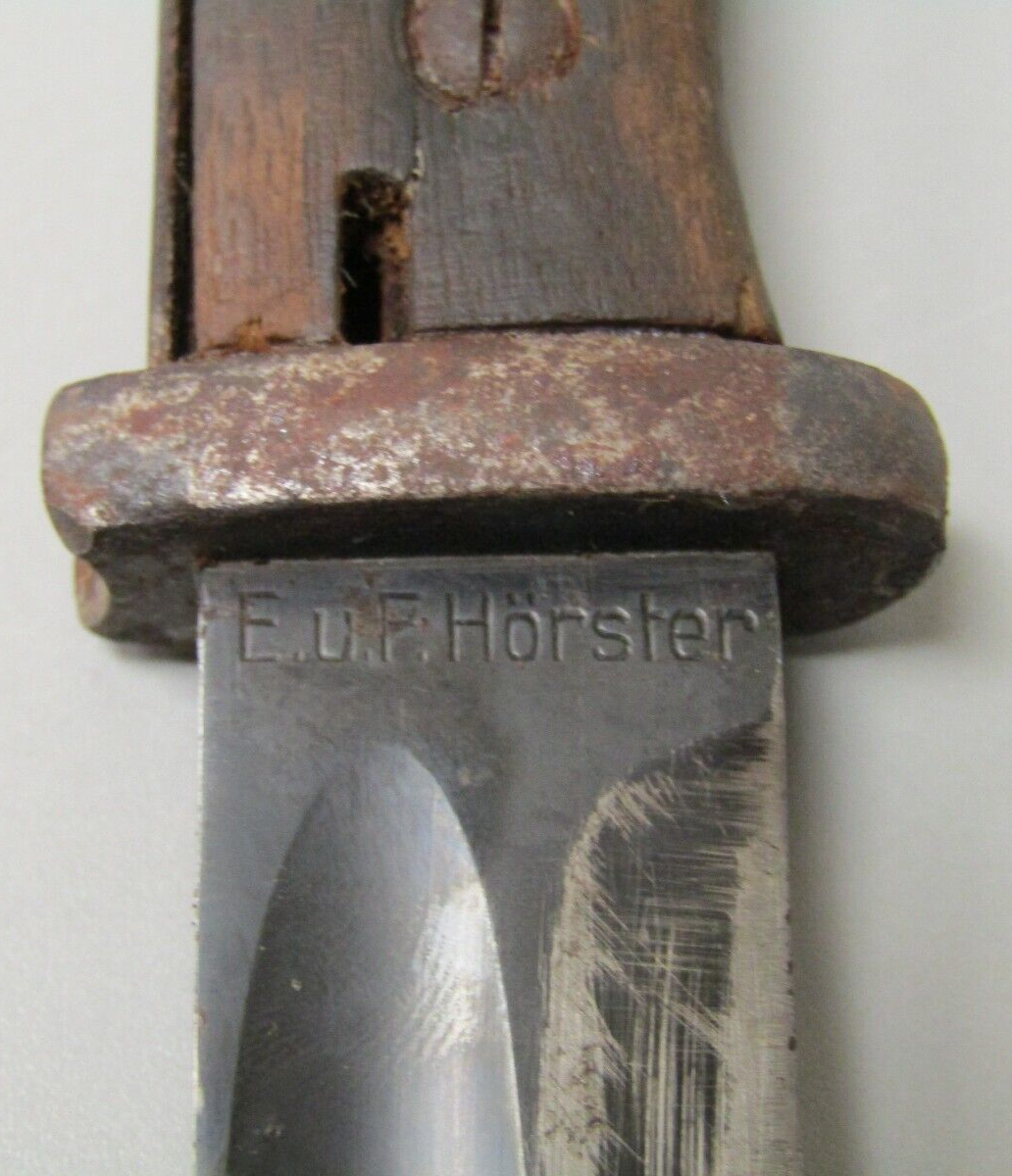 E.u.F. Horster 1937 WWII German K98 Mauser Bayonet Knife w/ Scabbard | eBay