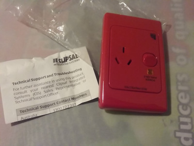 Clipsal RCD Protected Single Power Point w/ Indicator Light RED | eBay ...